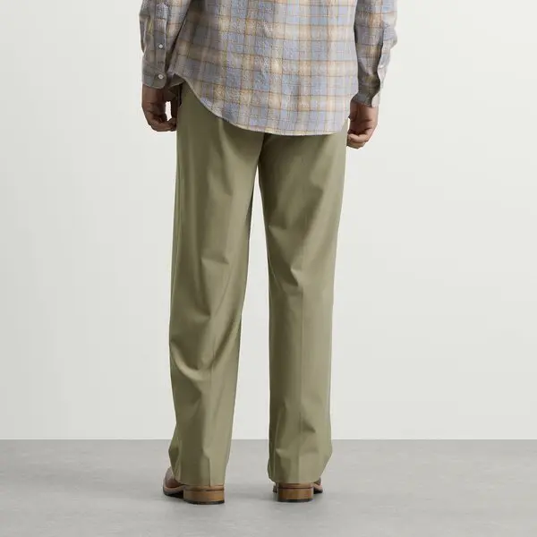 Auralee Tropical Wool Trousers - Light Khaki | Editorialist